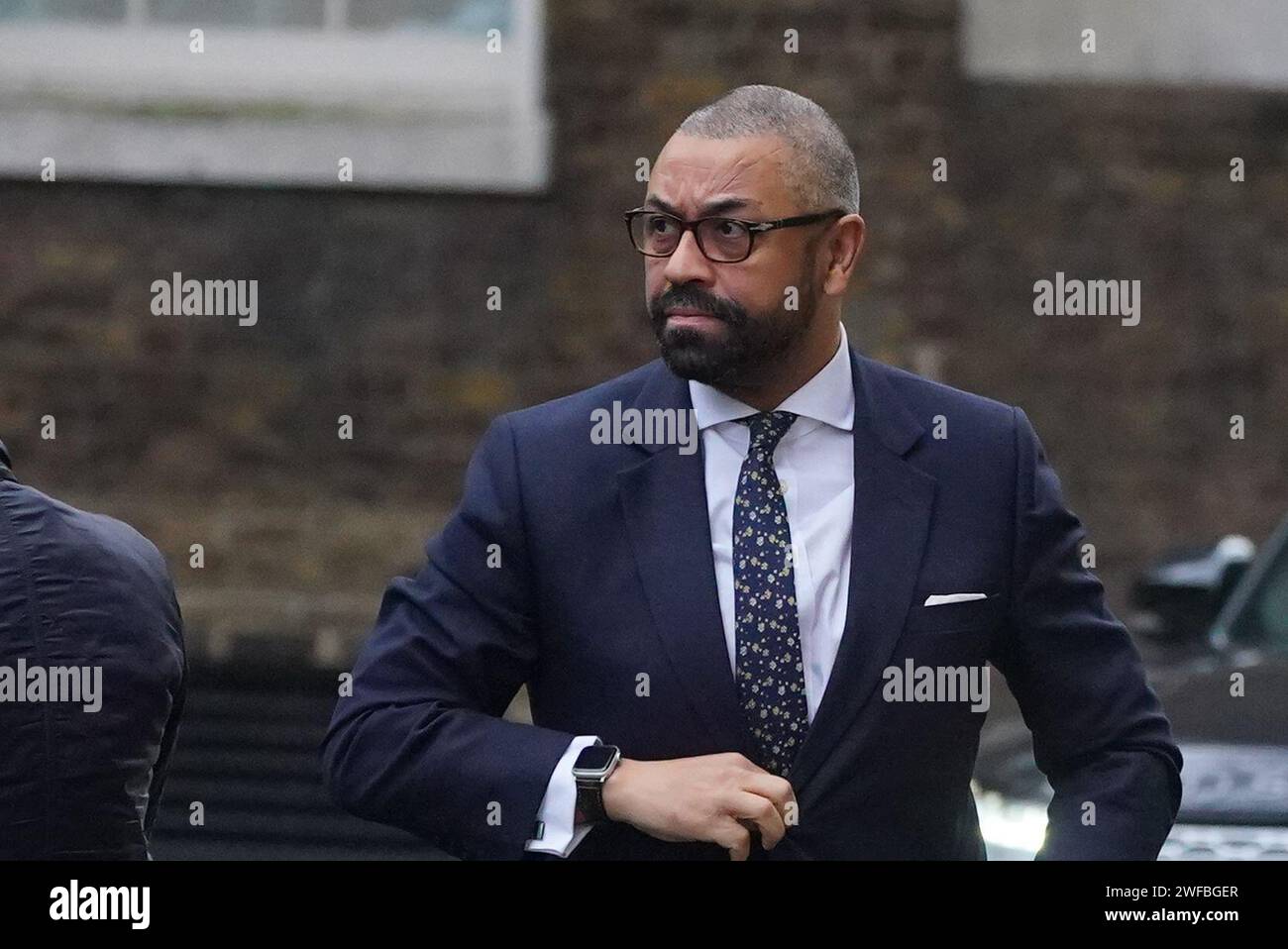 Home Secretary James Cleverly arriving in Downing Street, London, for a ...