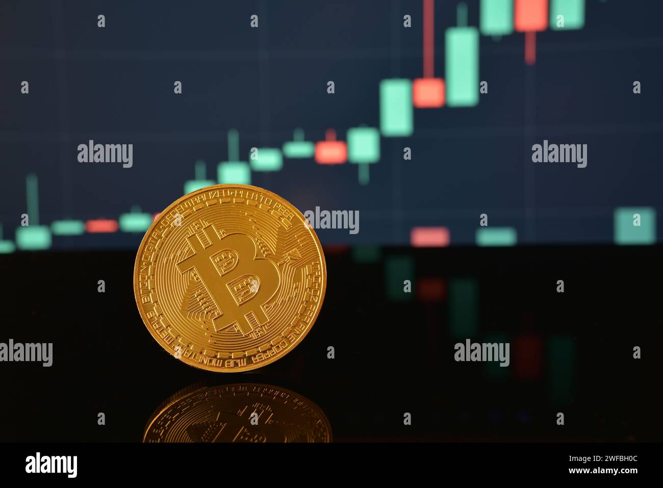 Cryptocurrency price chart hi-res stock photography and images - Alamy