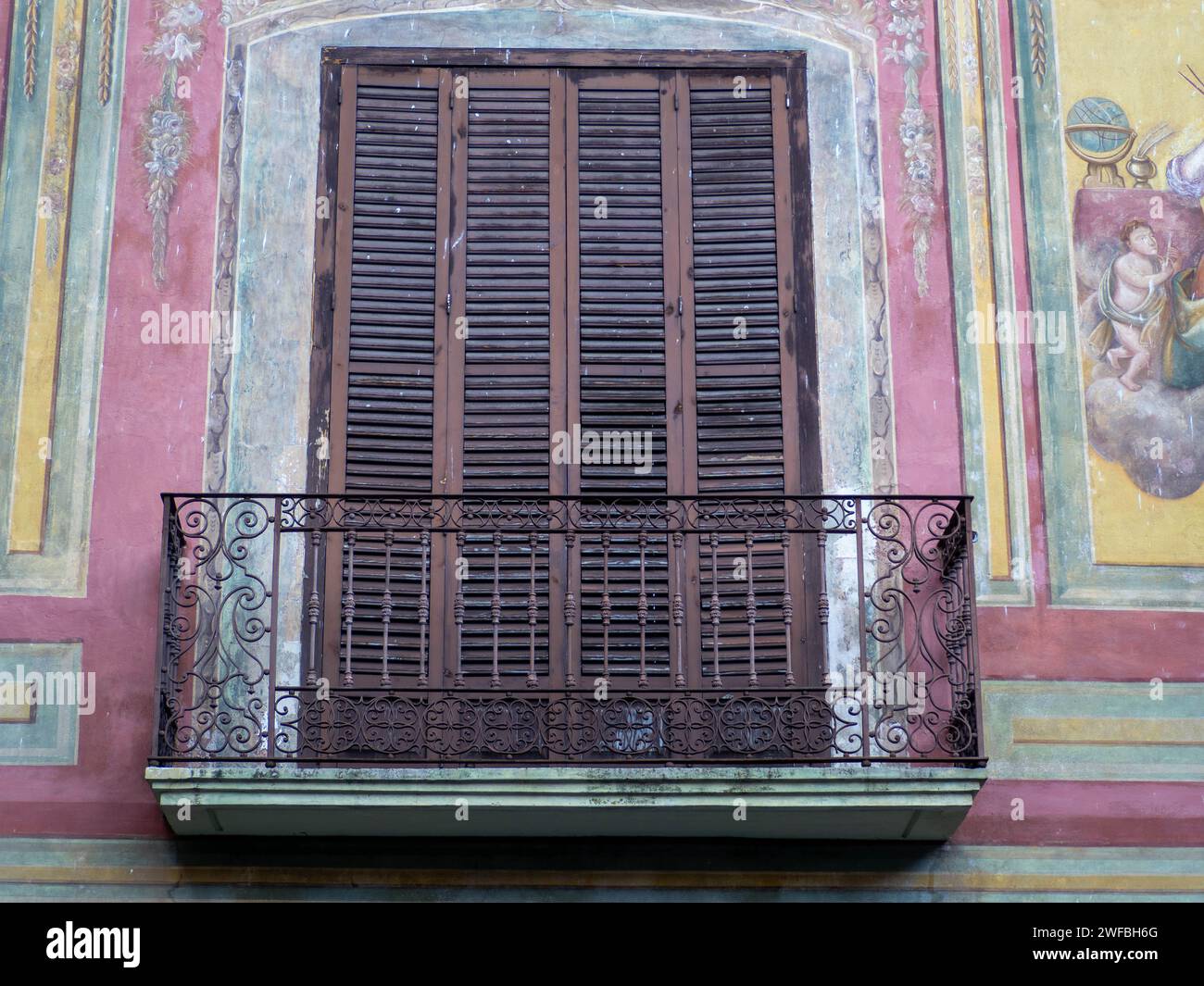 Plaza Mayor, main square of Graus, Aragon, Spain Neoclassical-Style ...