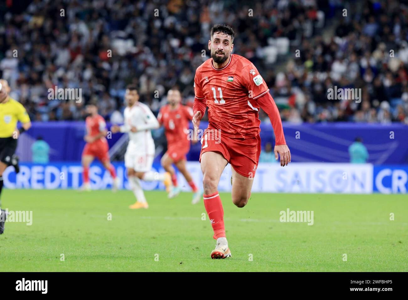 Oday Dabbagh of Palestine during the AFC Asian Cup, Qatar. , . at Al ...