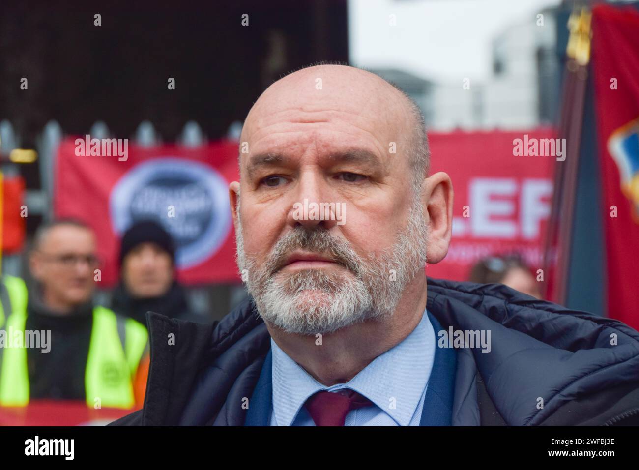 London, UK. 30th January 2024. ASLEF train drivers’ union General ...