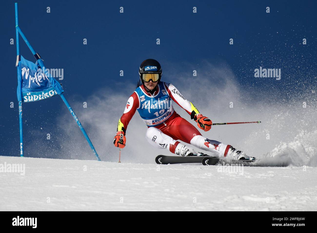 Austria's Franziska Gritsch speeds down the course during an alpine ski ...