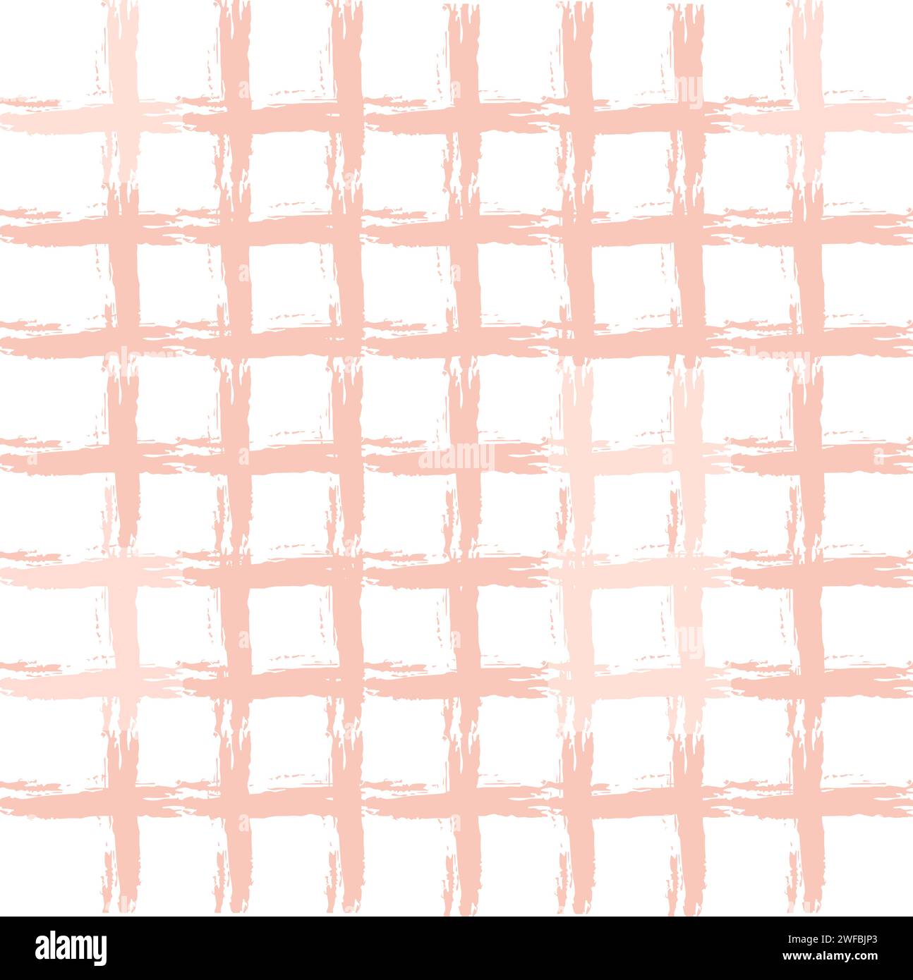 Textured Hand Drawn Plaid Vector Pattern. Romantic Artistic Cottagecore ...