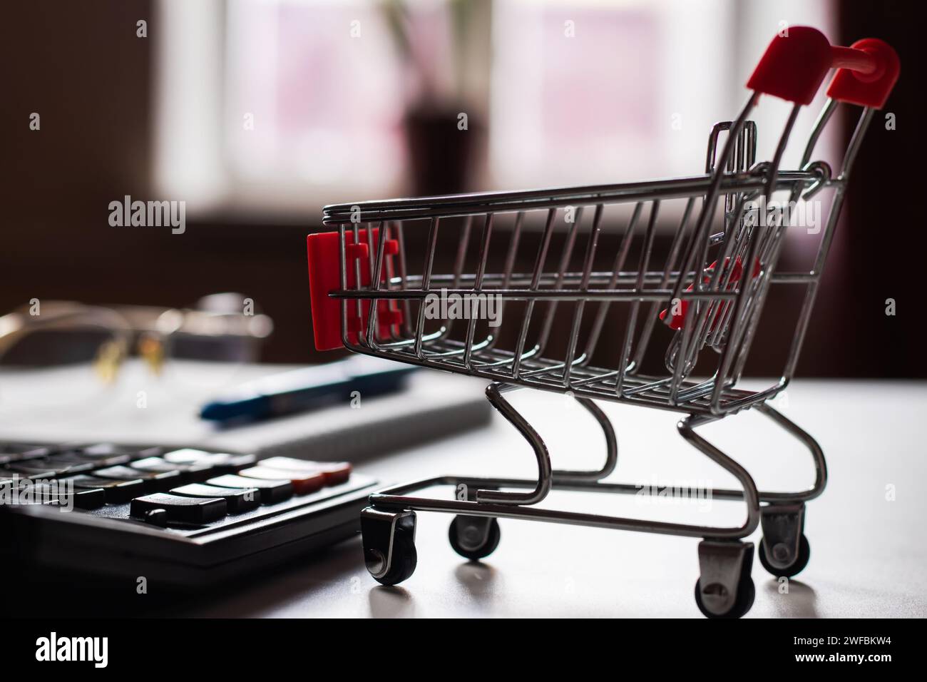 Budget of poor and low income family. Rising food and grocery store ...