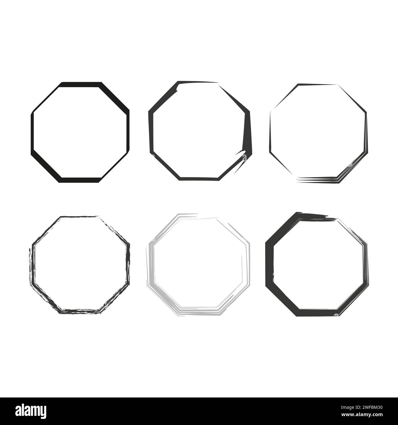 Hexagon icon. Hexagonal six sided polygon. Vector illustration. EPS 10. Stock image Stock Vector ...