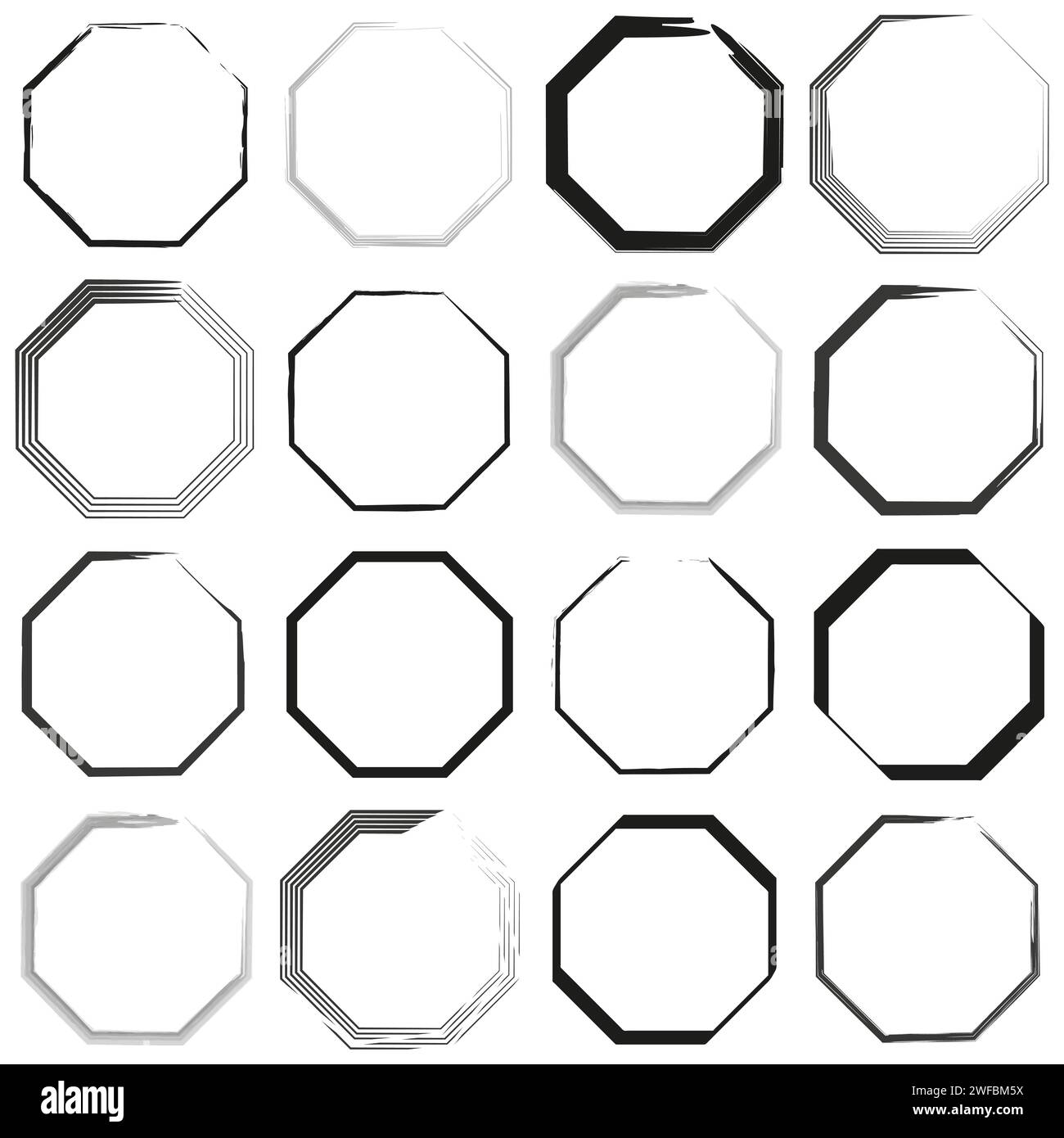 Hexagon icon. Hexagonal six sided polygon. Vector illustration. EPS 10 ...