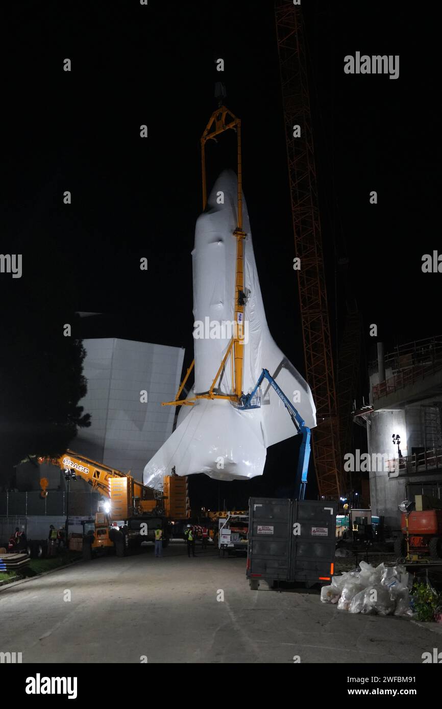Los Angeles, United States. 30th Jan, 2024. Space Shuttle Endeavour is ...