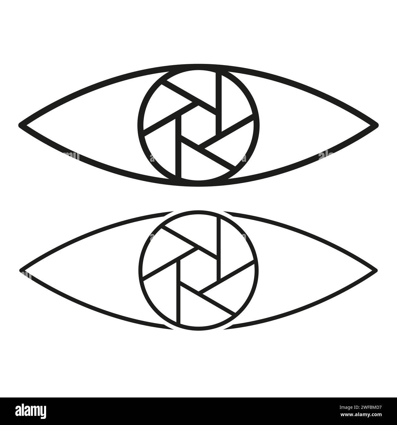 Eye icon. Optic sign. See logo. Open symbol. Vector illustration. EPS ...