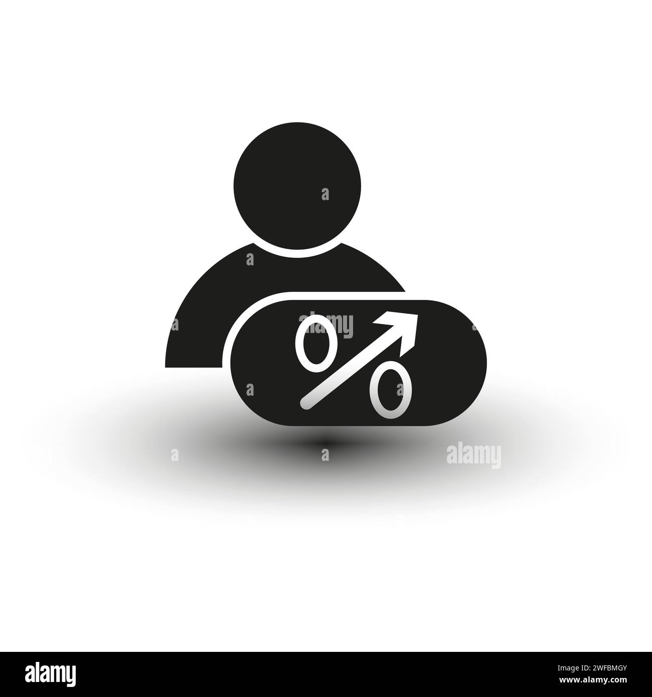 Figure holding blank sign. Vector illustration. EPS 10. Stock image ...