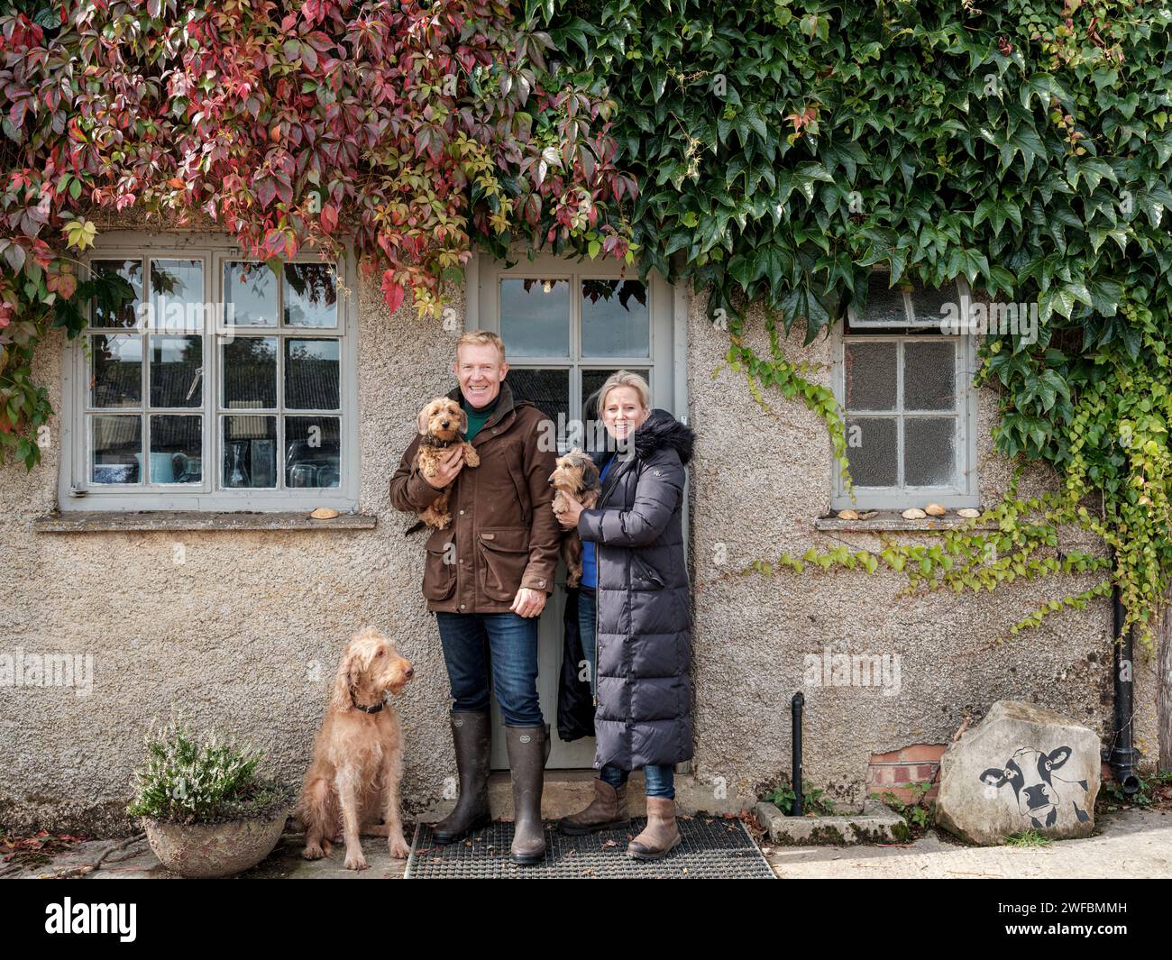 Adam Henson & Charlie Henson at home Stock Photo - Alamy