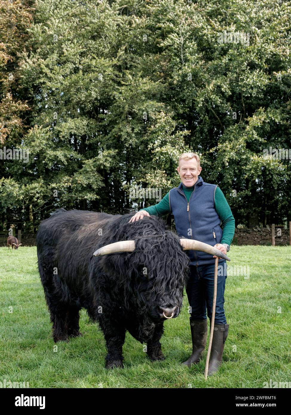 Adam Henson with his Bull Stock Photo - Alamy