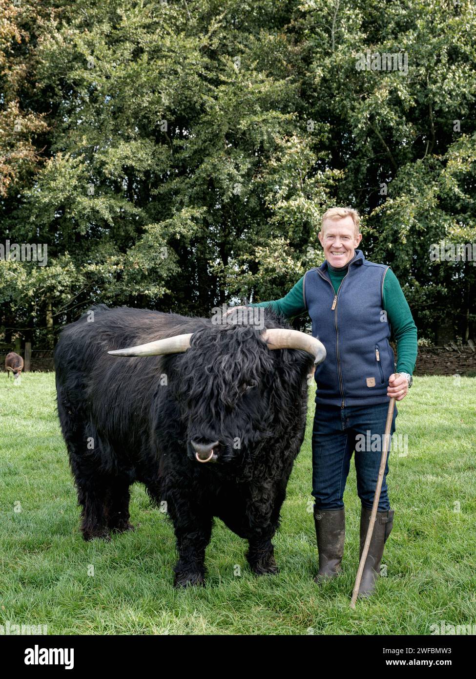 Adam Henson with his Bull Stock Photo - Alamy