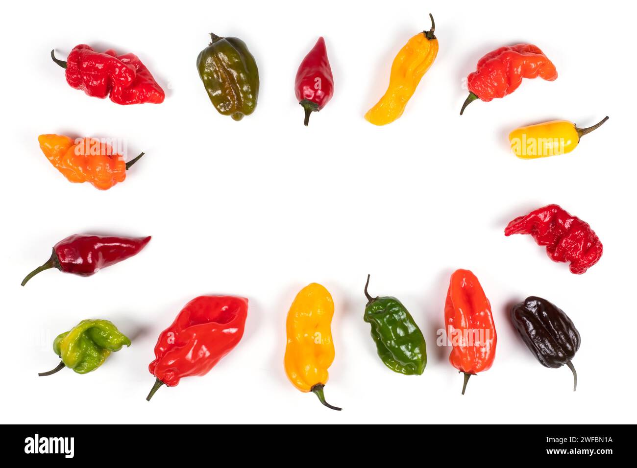Hot chili peppers frame Cut Out Stock Images & Pictures - Alamy