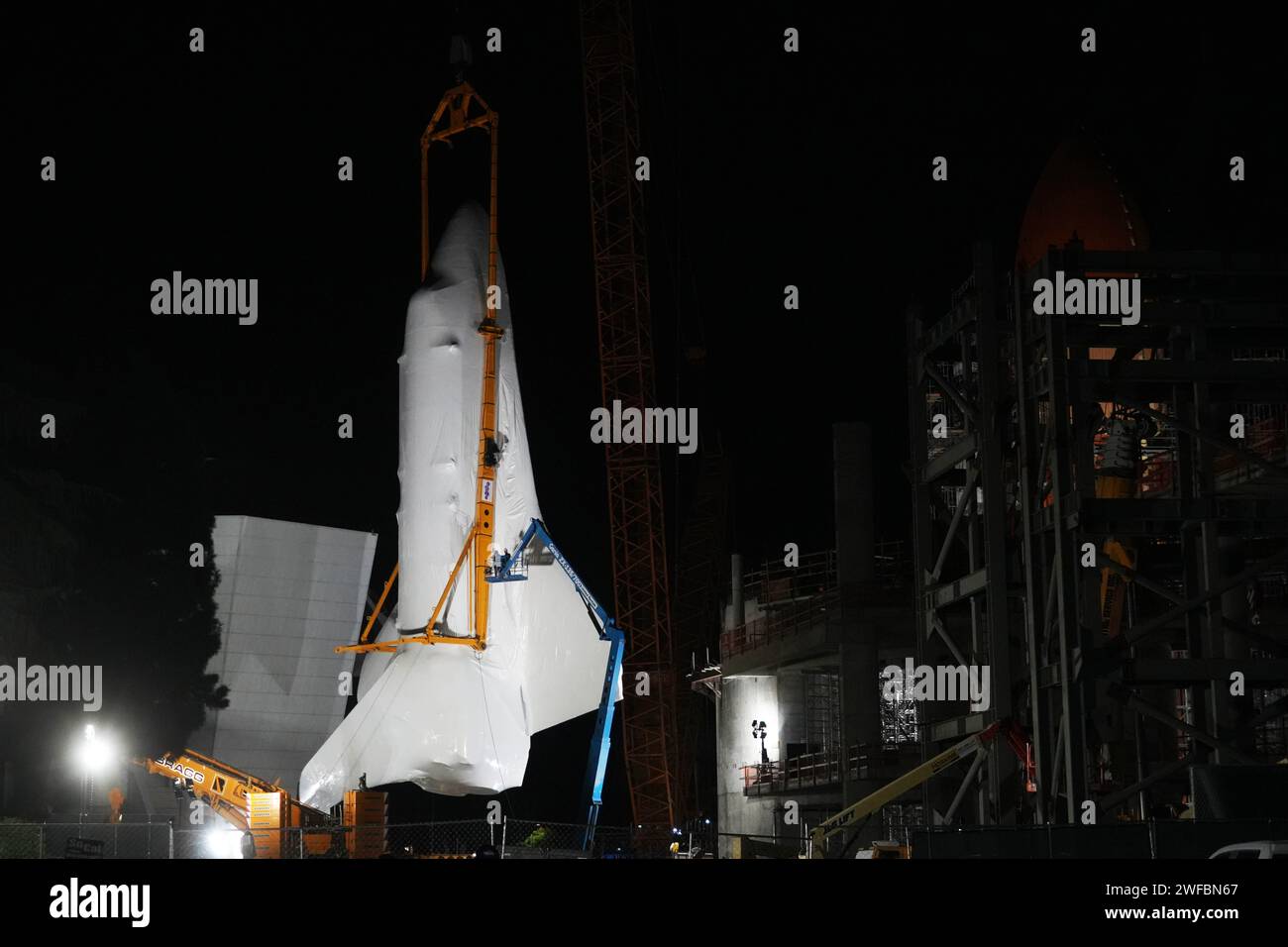 Los Angeles, United States. 30th Jan, 2024. Space Shuttle Endeavour is ...