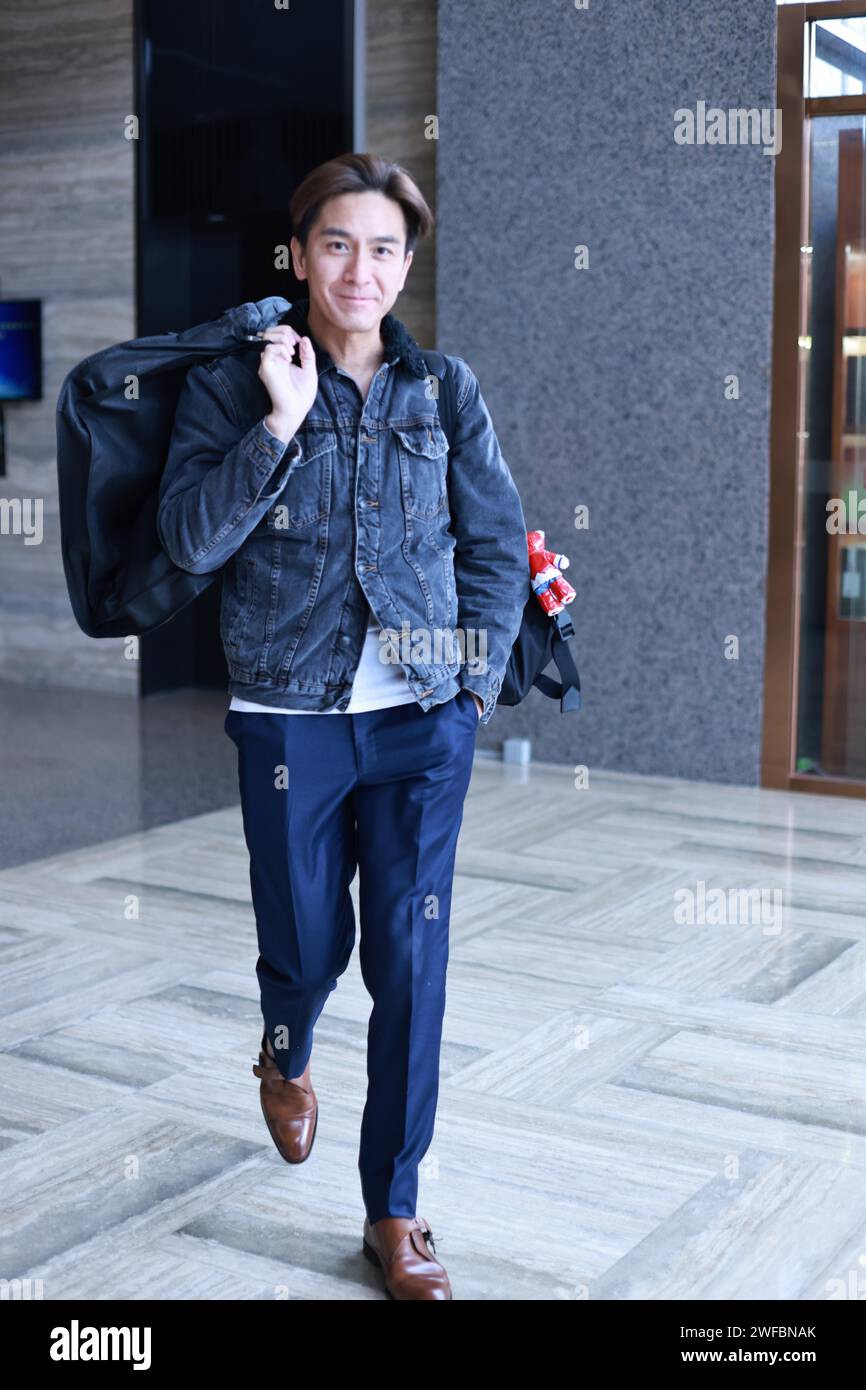 Hong Kong actor Kenneth Ma appears in Shanghai, China, 27 January, 2024 ...