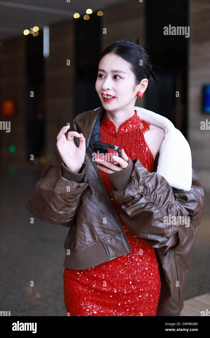 Chinese actress Ying Er appears in Shanghai, China, 27 January, 2024 ...
