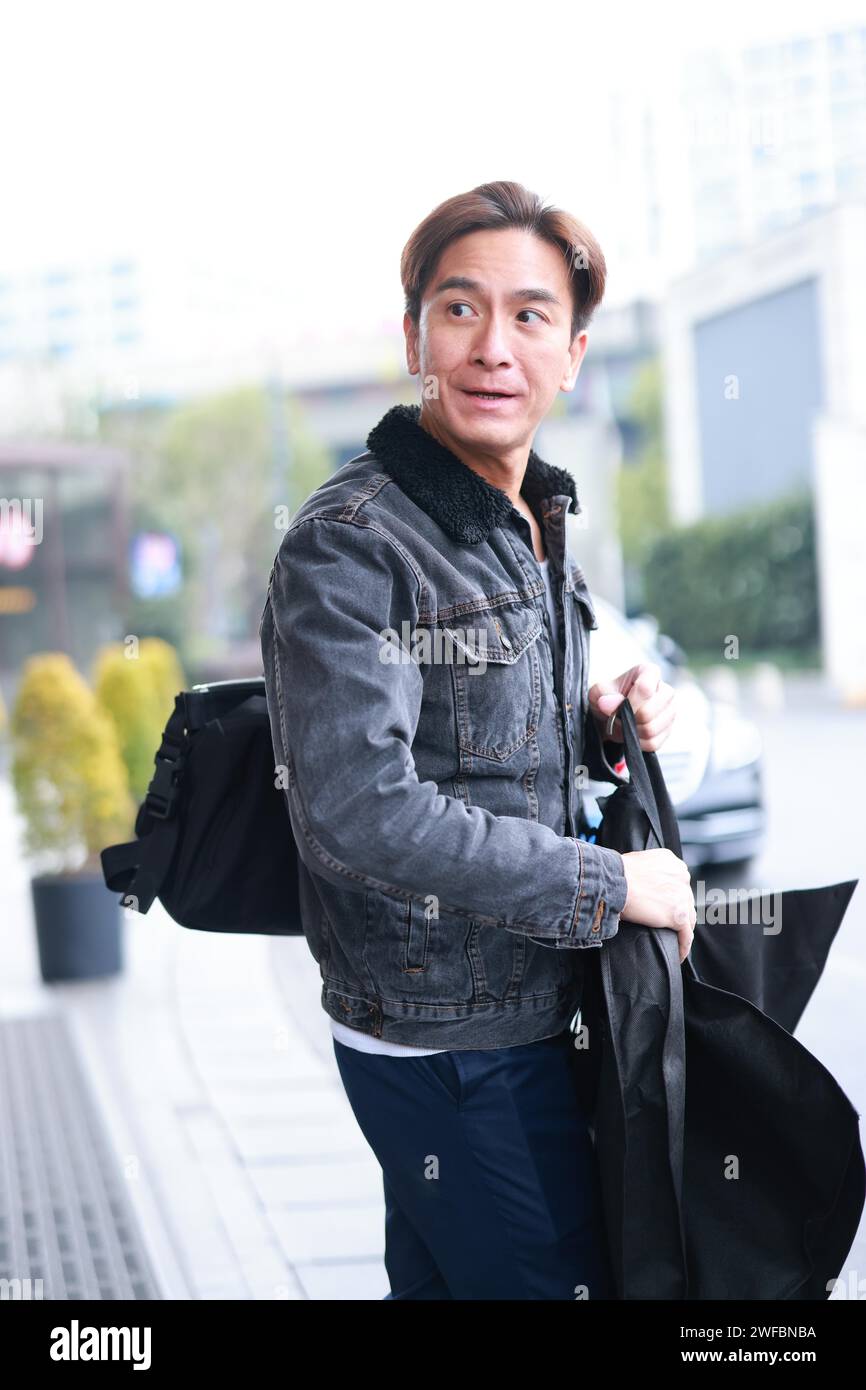 Hong Kong actor Kenneth Ma appears in Shanghai, China, 27 January, 2024 ...