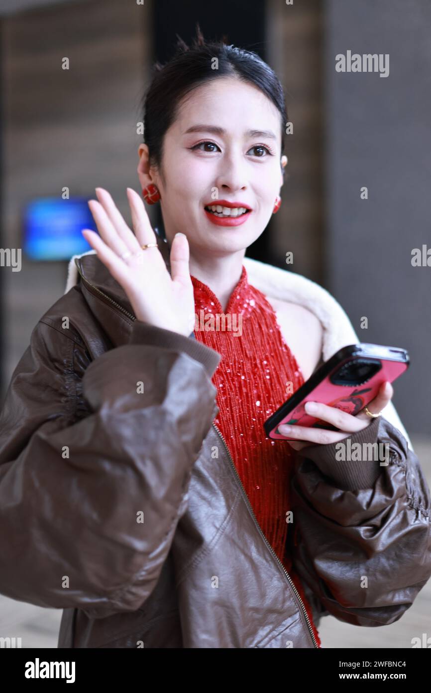 Chinese actress Ying Er appears in Shanghai, China, 27 January, 2024 ...