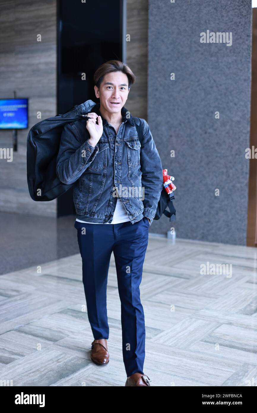 Hong Kong actor Kenneth Ma appears in Shanghai, China, 27 January, 2024 ...