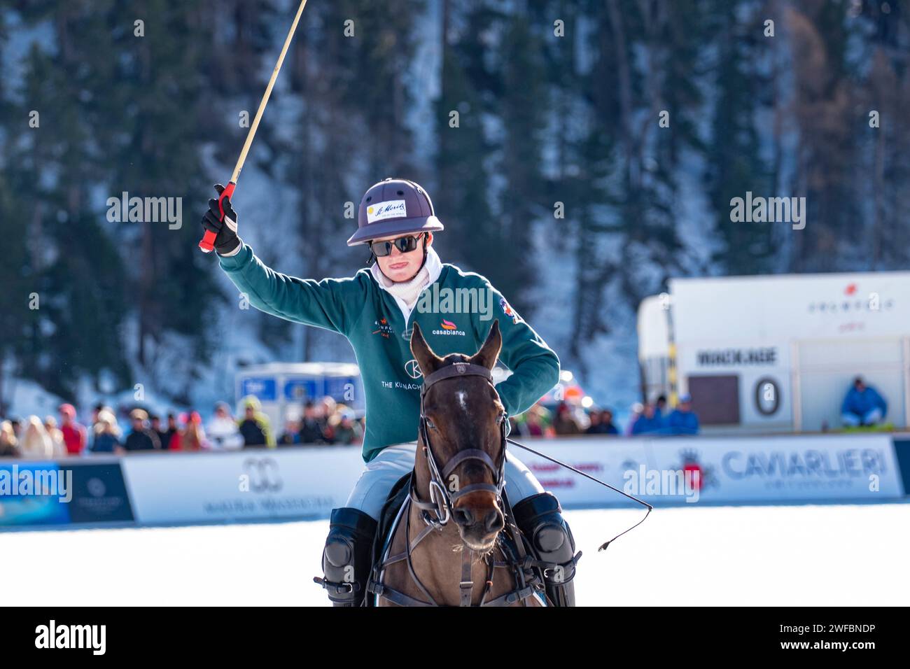 St. Moritz - January 28, 2024: Game actions and awards ceremony at the ...