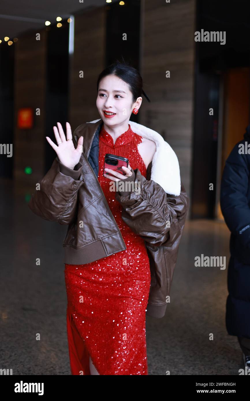 Chinese actress Ying Er appears in Shanghai, China, 27 January, 2024 ...