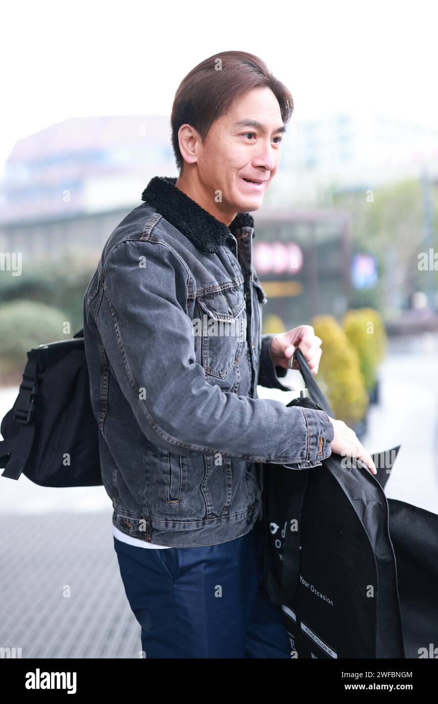 Hong Kong actor Kenneth Ma appears in Shanghai, China, 27 January, 2024 ...
