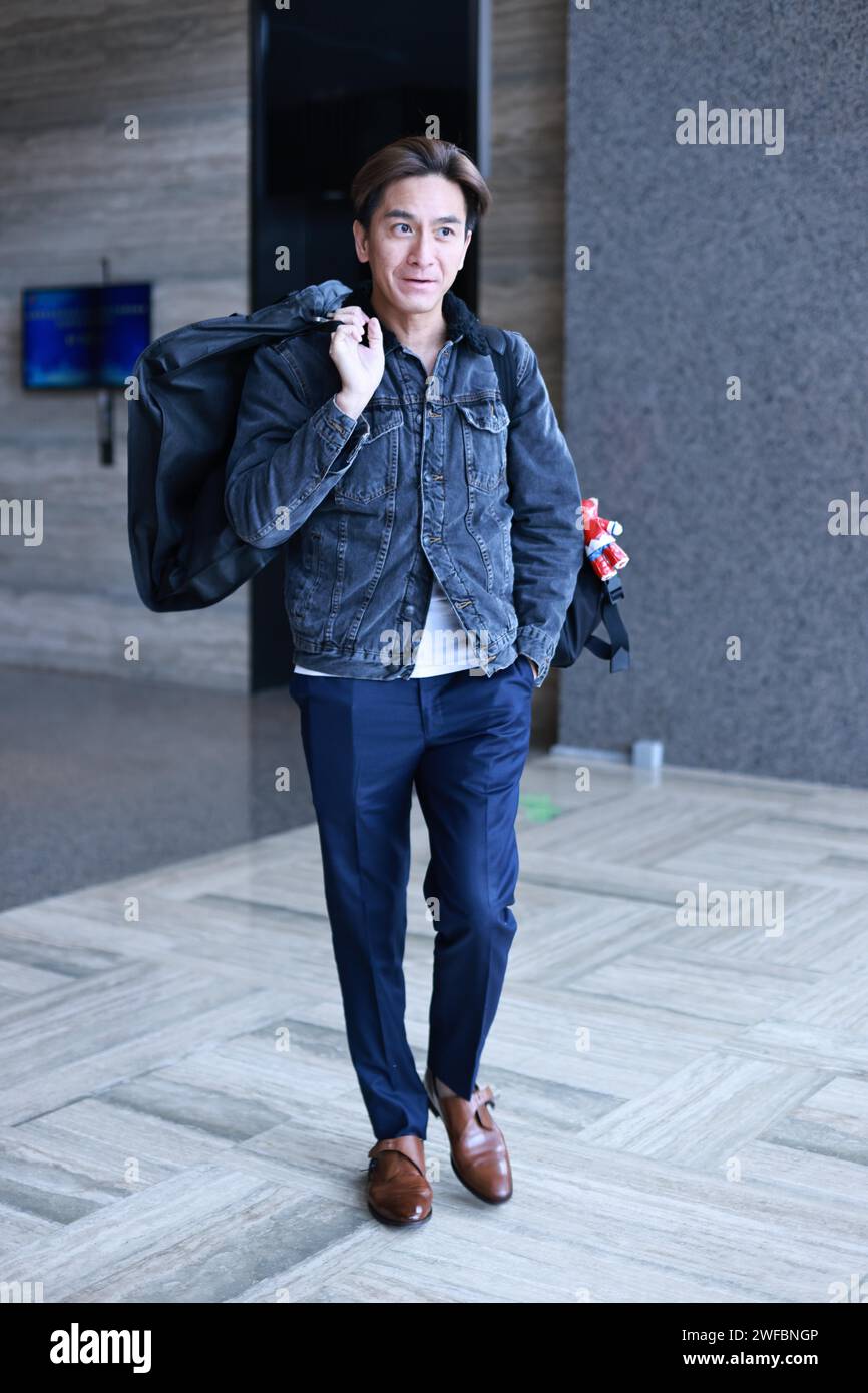 Hong Kong actor Kenneth Ma appears in Shanghai, China, 27 January, 2024 ...