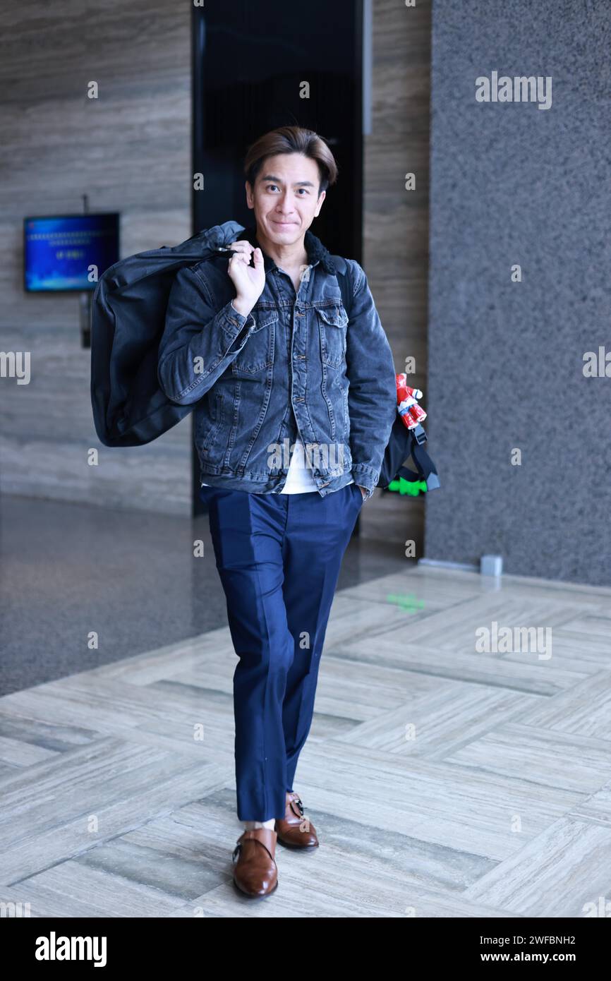 Hong Kong actor Kenneth Ma appears in Shanghai, China, 27 January, 2024 ...