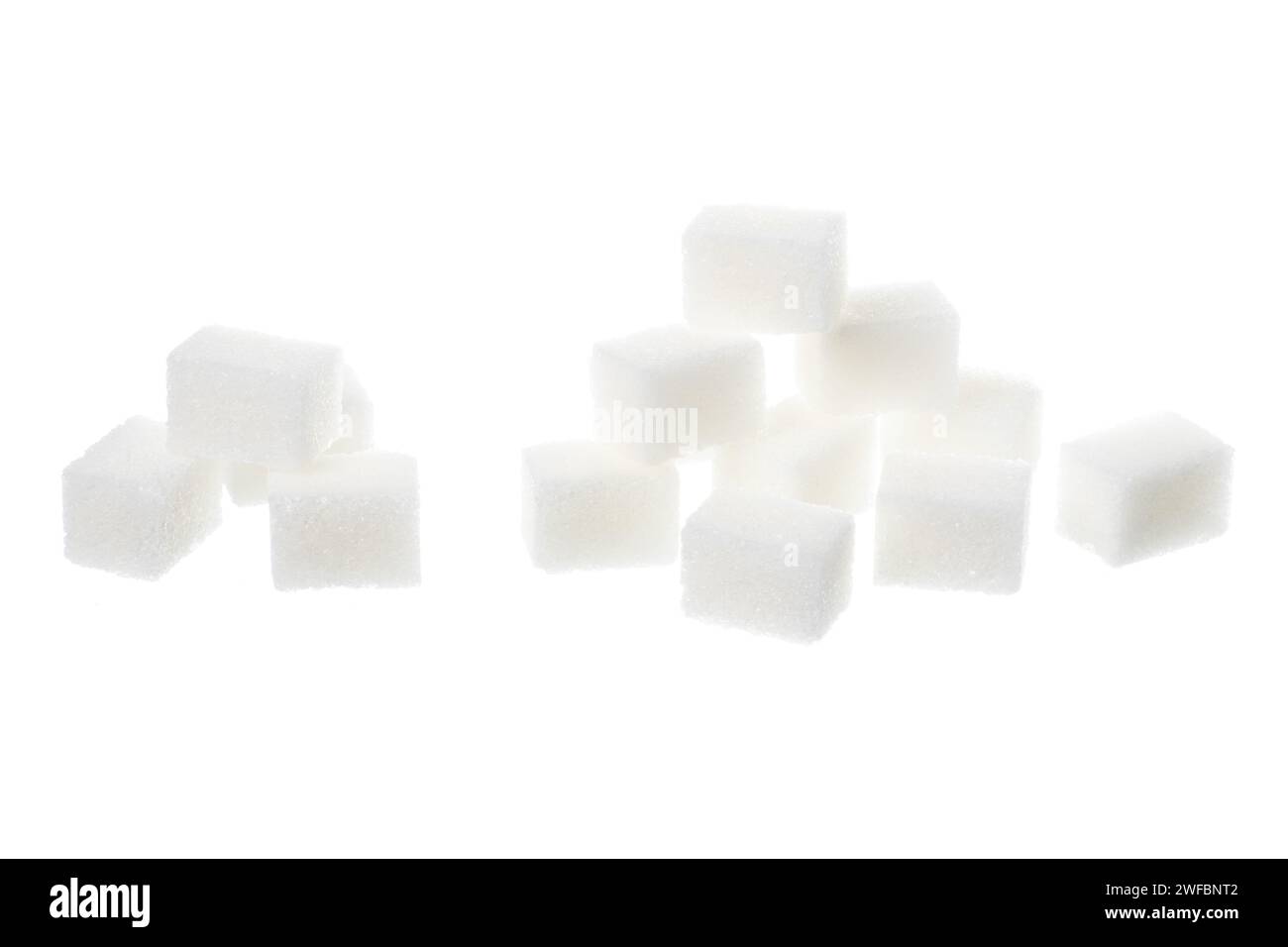 Set of white sugar cubes, isolated on white background Stock Photo - Alamy