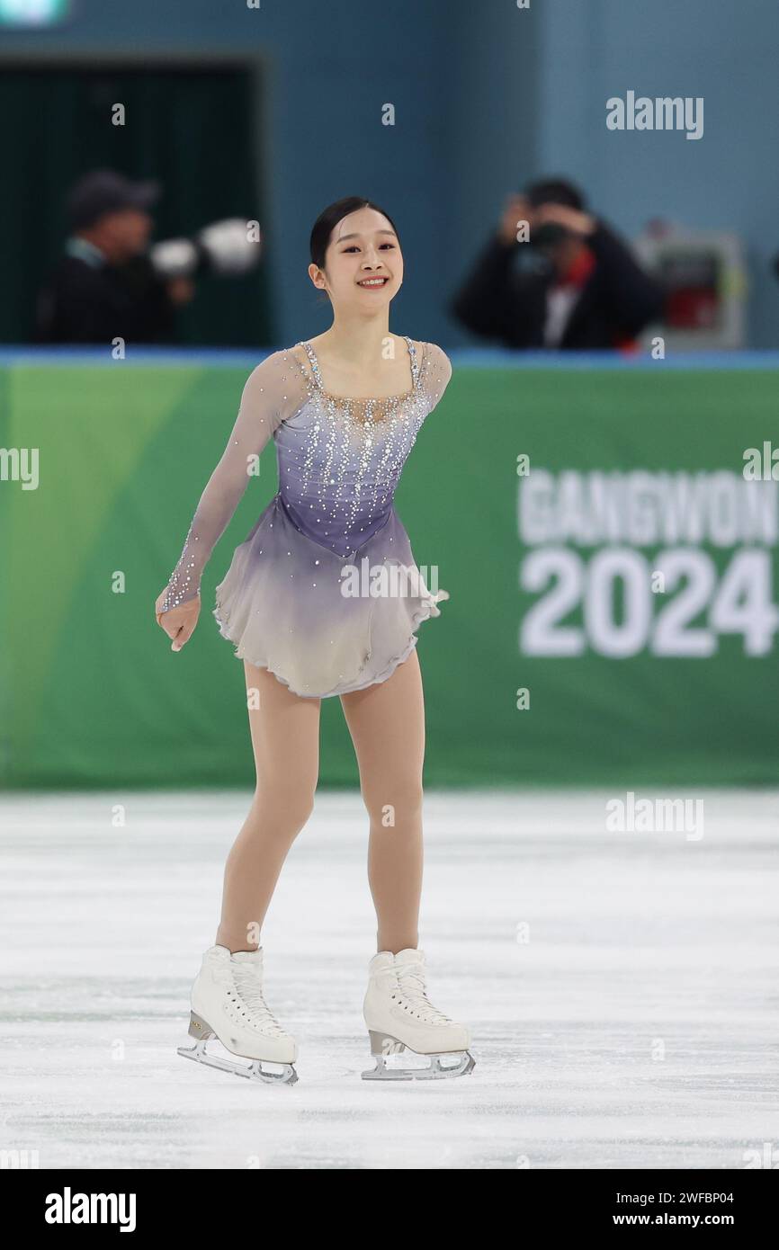 Gangneung, South Korea. 30th Jan, 2024. Shin Jia of South Korea ...