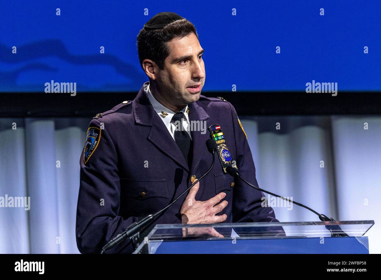 New York, NY, USA. 29th Jan, 2024. NYPD Inspector, Richard Taylor at ...