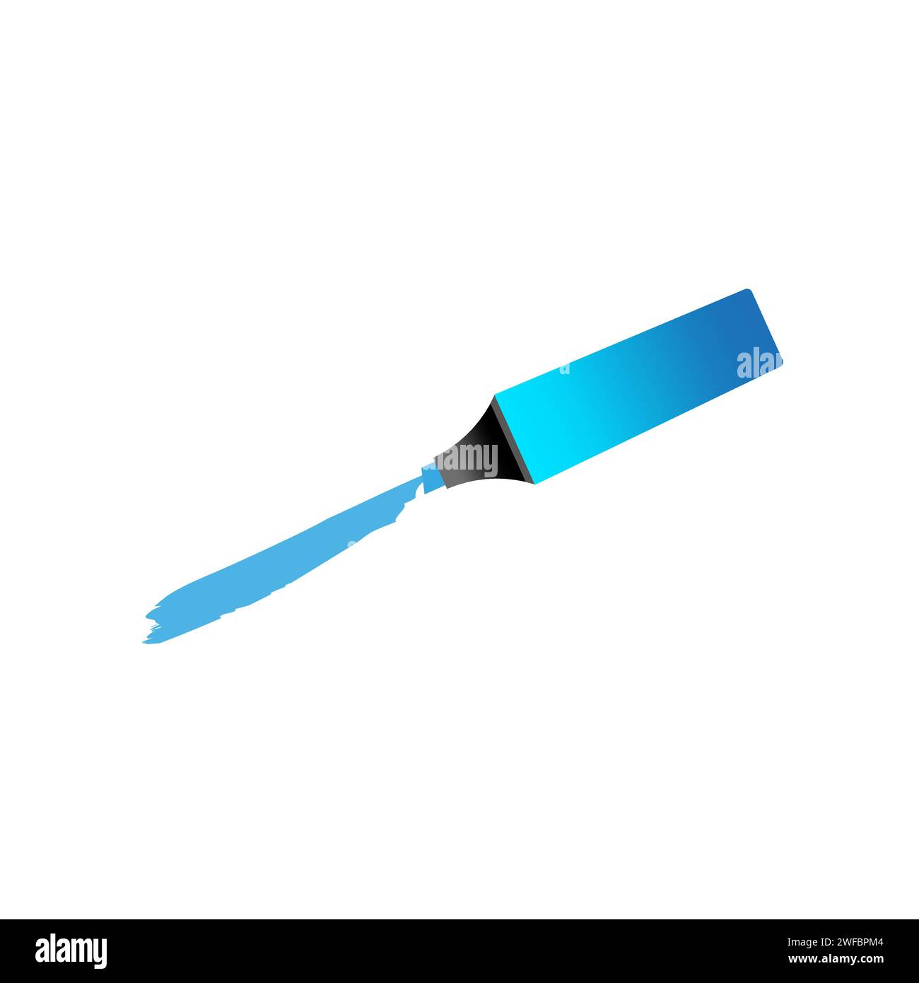 blue marker on white background. Vector illustration. stock image. EPS ...