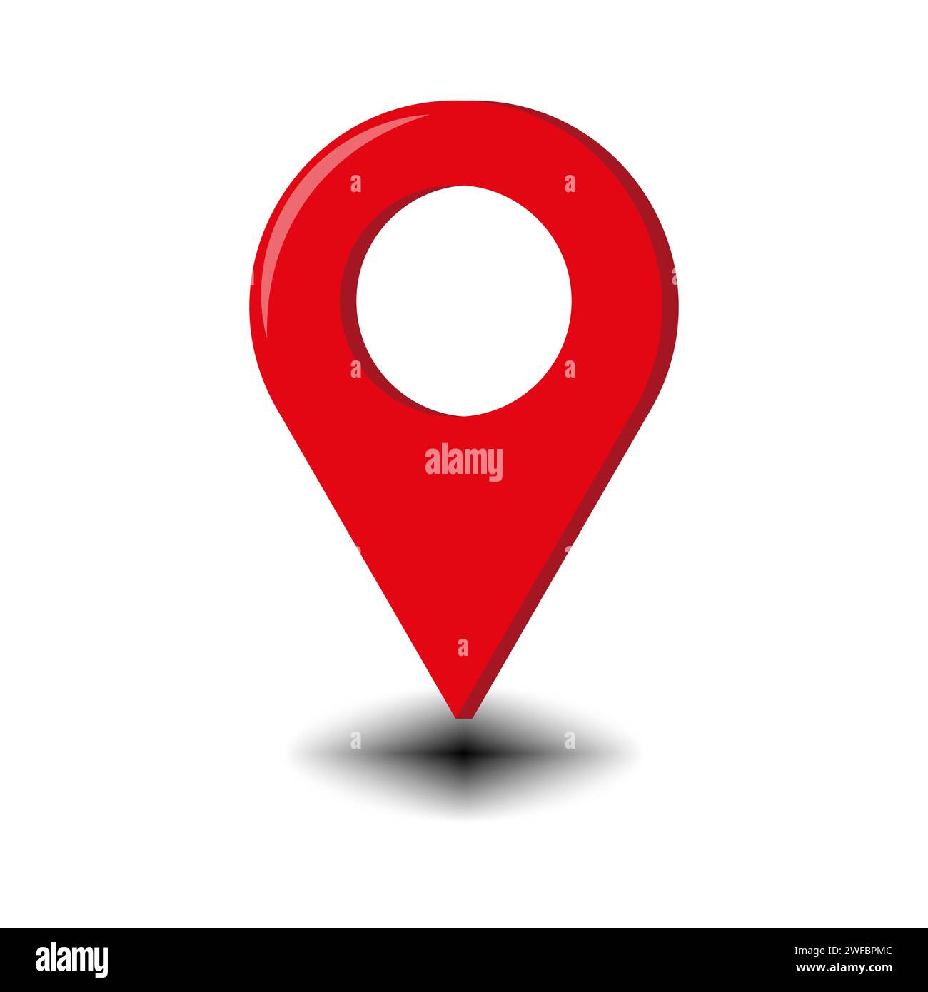 Red pin. Locate pin gps map. Mark location. Search icon. Vector ...