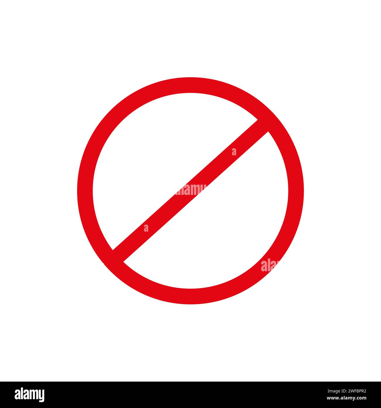 Red no entry sign. Warning icon. Traffic laws. Information concept ...