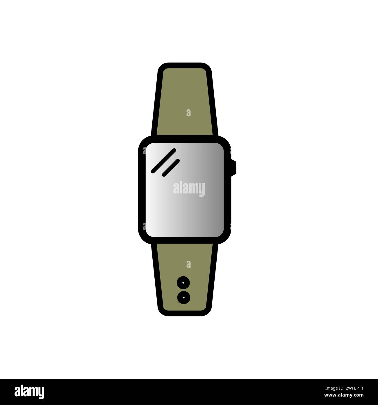 watch icon. Time clock. Modern technology. Vector illustration. stock ...