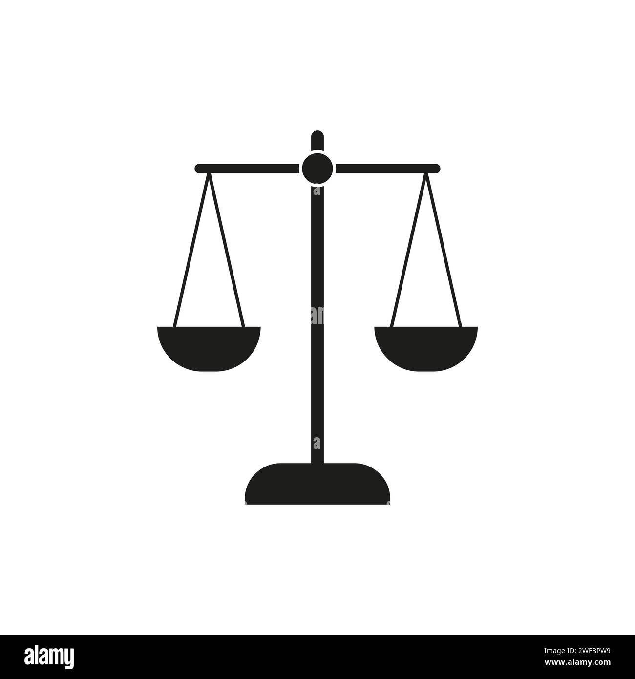 Black libra icon on white background. Libra symbol, balance sign ...