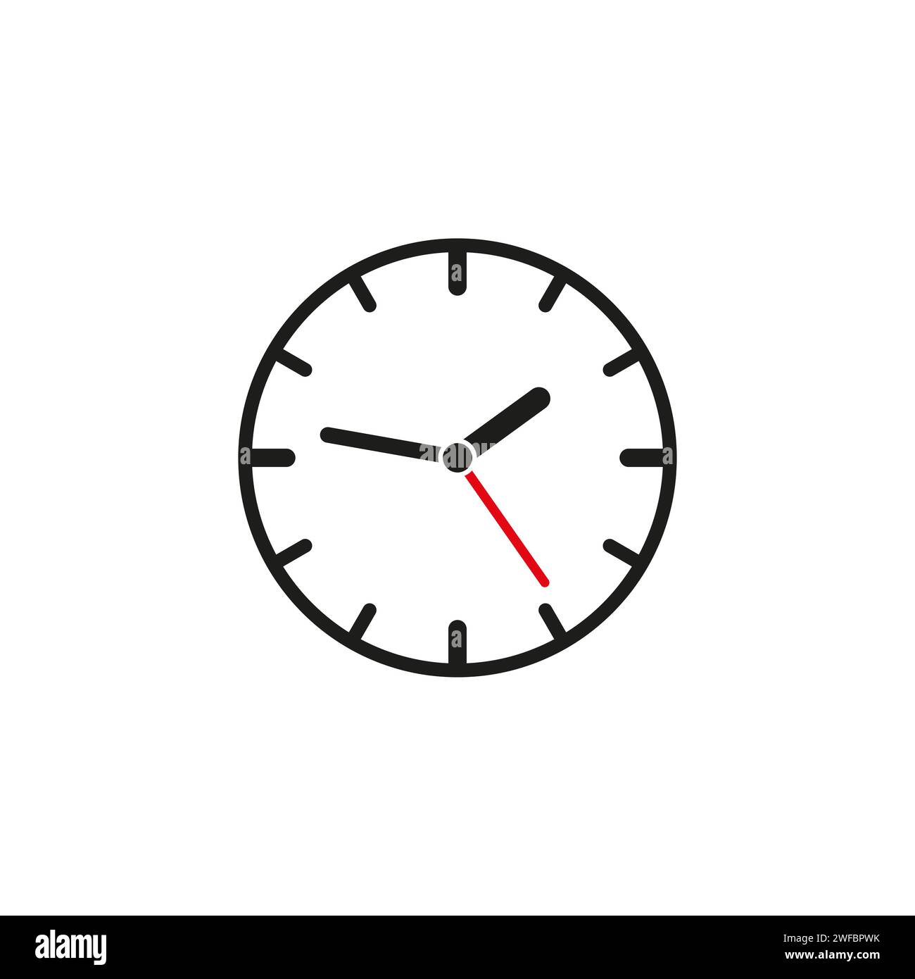 Round clock. Time clock. Deadline concept. Vector illustration. EPS 10 ...