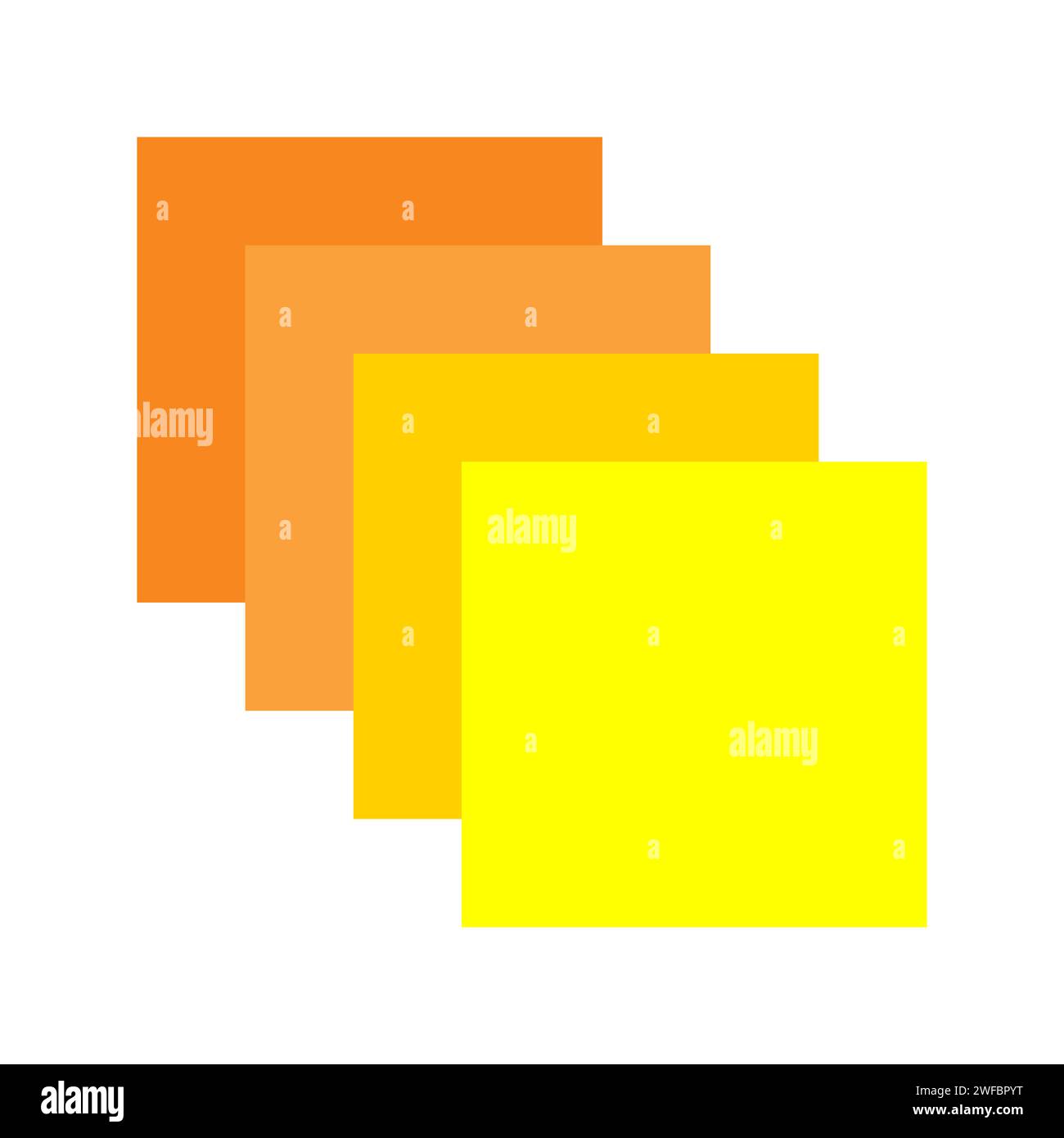 Yellow design palette. Colored squares icons. Hand art. Computer paint ...