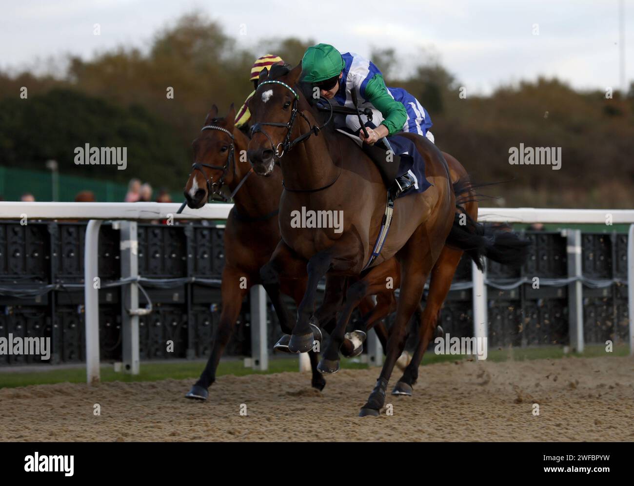 File photo dated 11-11-2023 of Brewing (front) ridden by jockey Adam ...