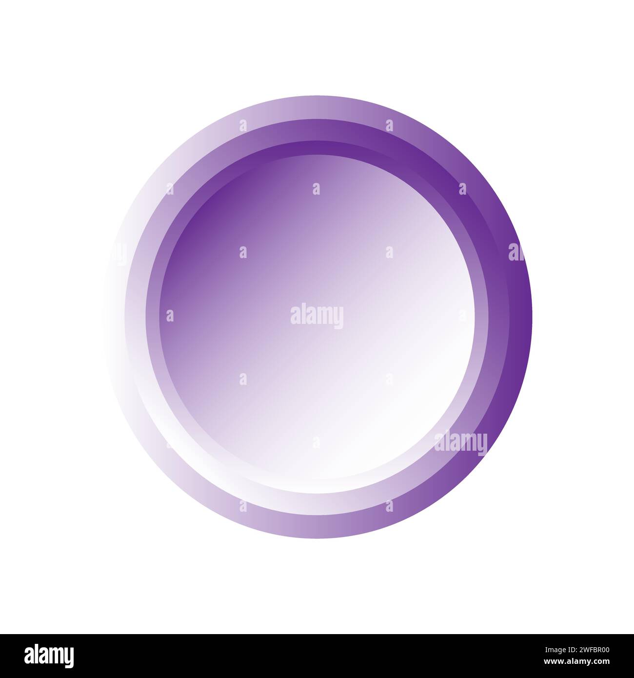 Purple button icon. Pastel tones. Mobile app element. Concave sign ...