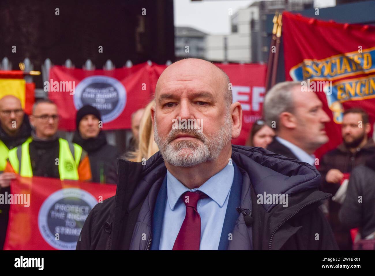 London, UK. 30th January 2024. ASLEF train drivers’ union General ...