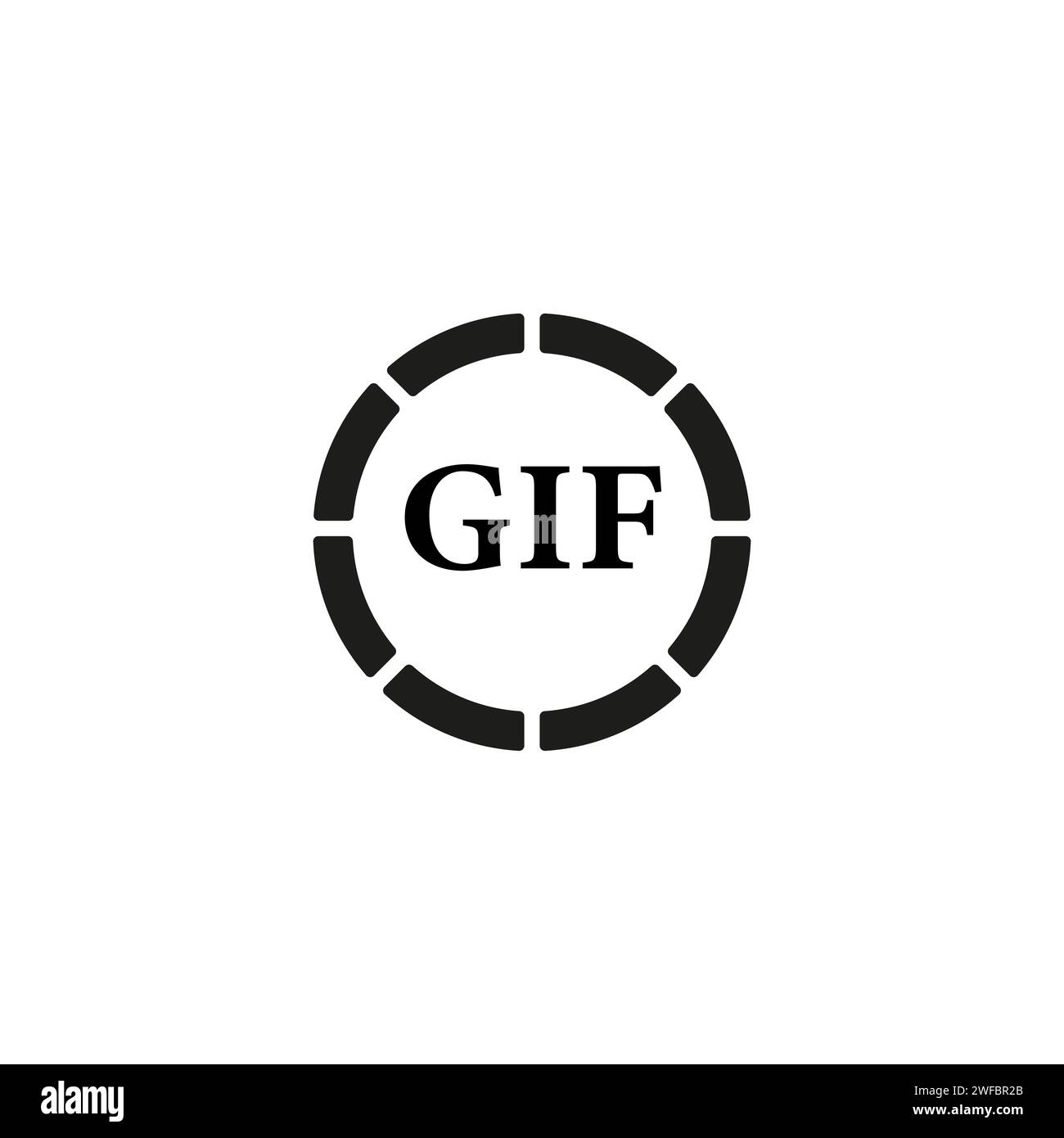 gif logo icon. Social media flat icon. Vector illustration. EPS 10 ...