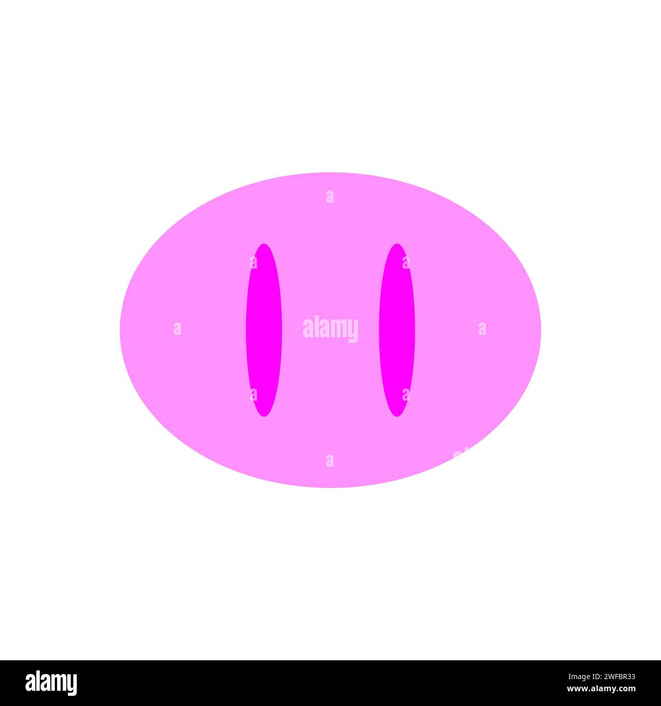 Pig nose sign. Pink symbol. Logo element. Fun character. Animal design ...