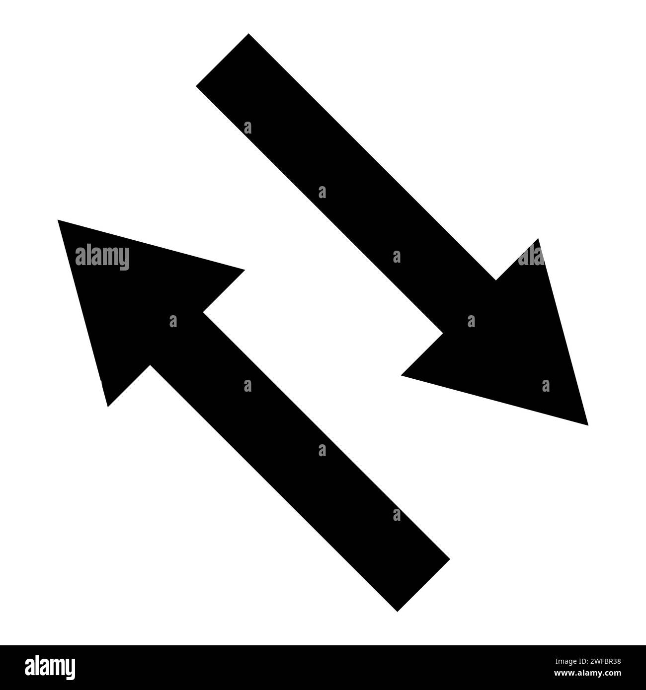 Double diagonal arrows icon. Cursor sign. Navigation background. Simple art line. Vector ...