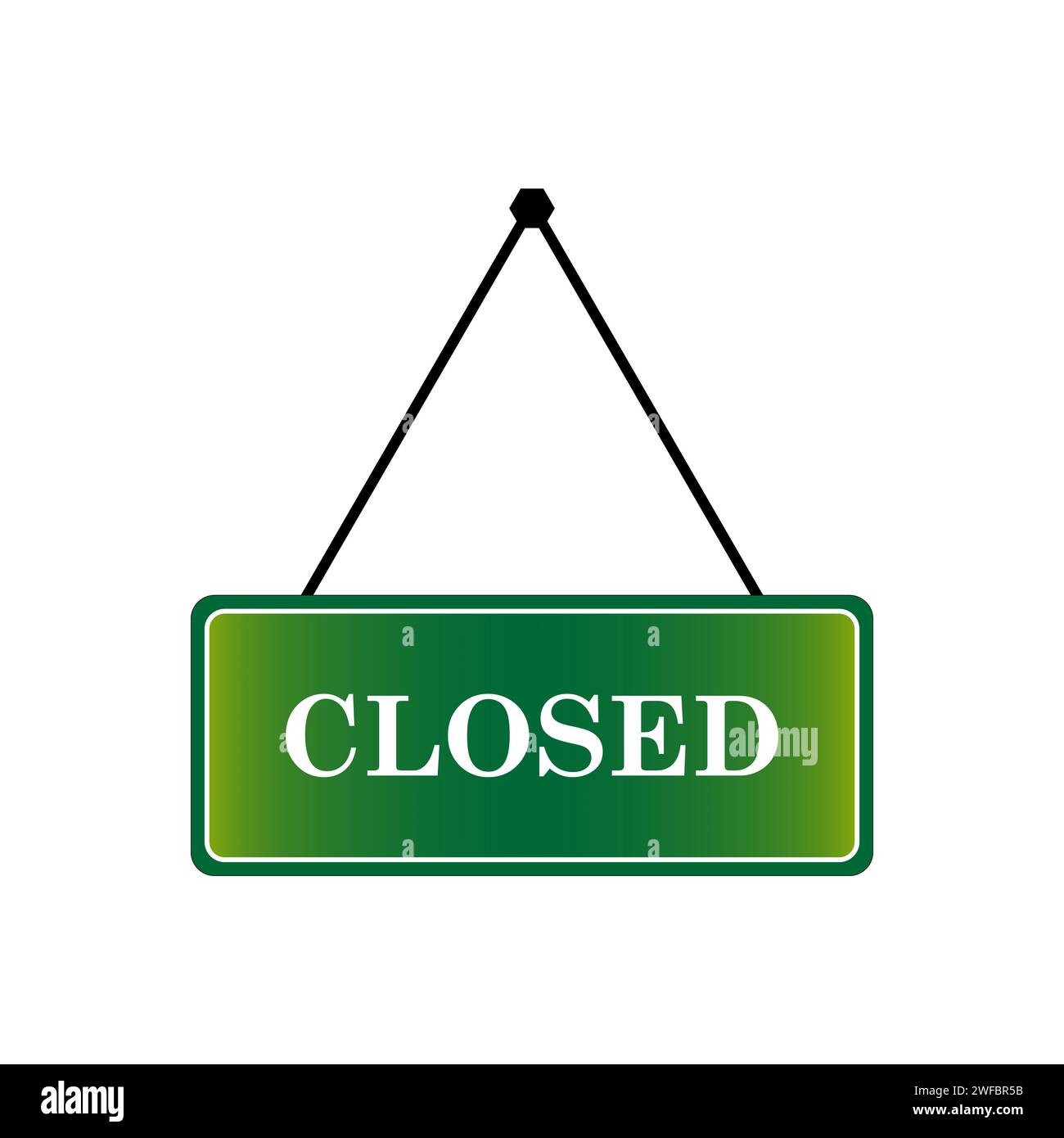 Green sign closed. Vector illustration. stock image. EPS 10 Stock ...