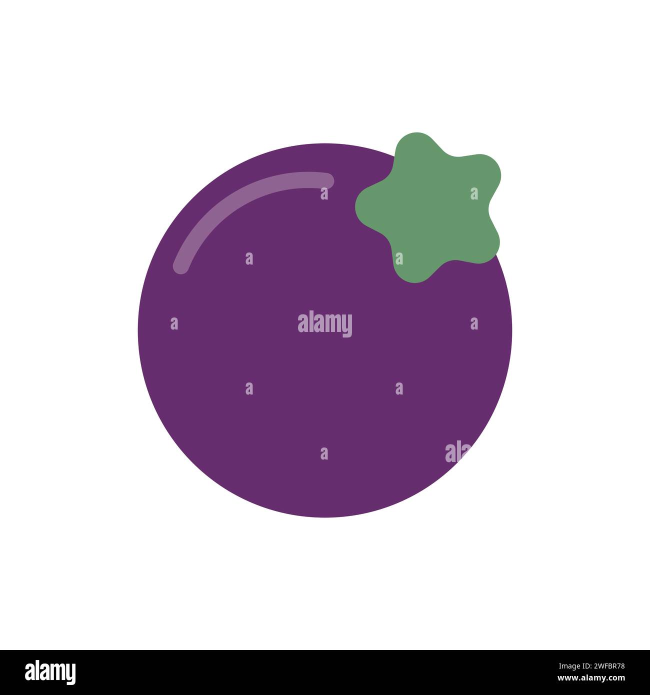 Blueberry icon. Ripe fruit sign. Sweet snack. Healthy food. Flat style ...