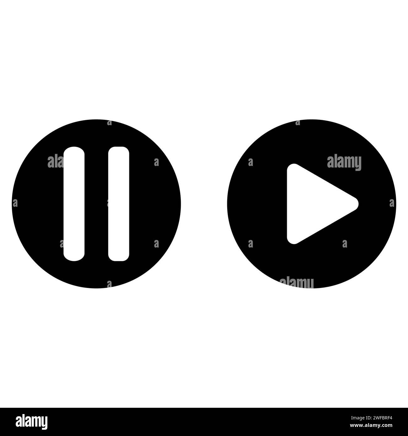 Pause pictogram Black and White Stock Photos & Images - Alamy