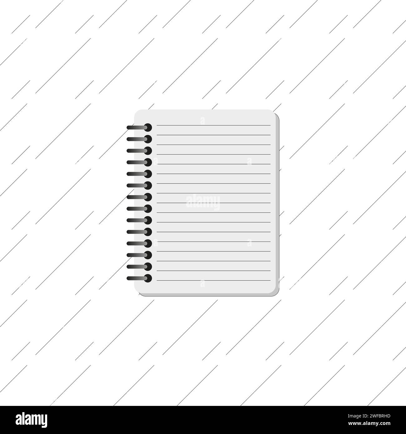 Closed notepad. Realistic cover book. Planner template. Vector ...