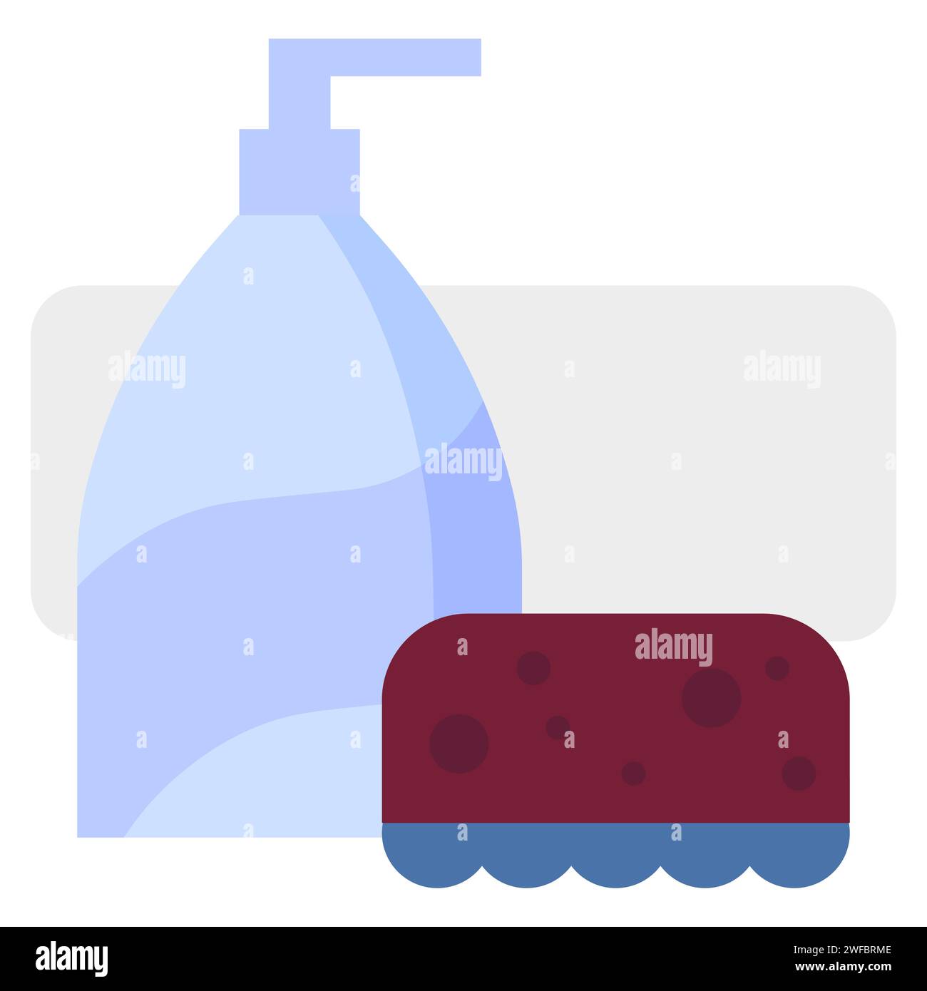 Doodle soap sponge drawing. Vector illustration. stock image. EPS 10 ...