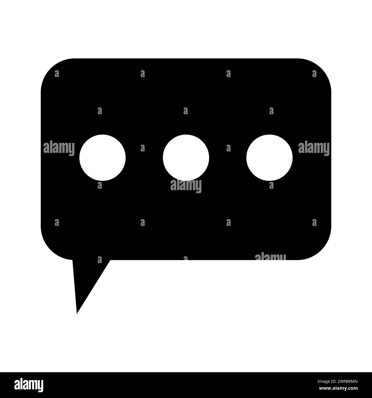 Speech chat icon. Ellipsis sign. Communication concept. App element. Dialogue symbol. Vector ...
